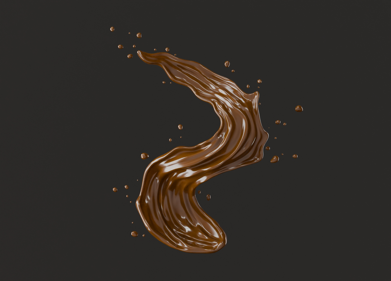 Chocolate Splash Curve 3D - TurboSquid 2421808