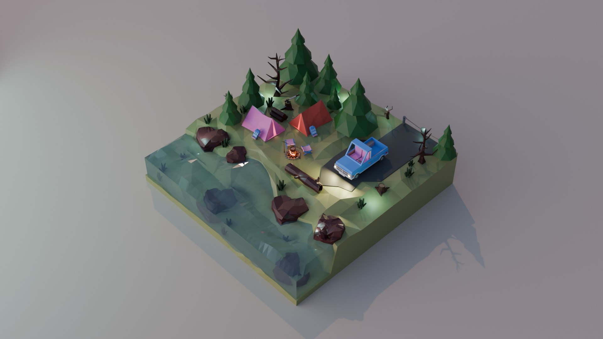 Camping 3D Model - TurboSquid 2336712