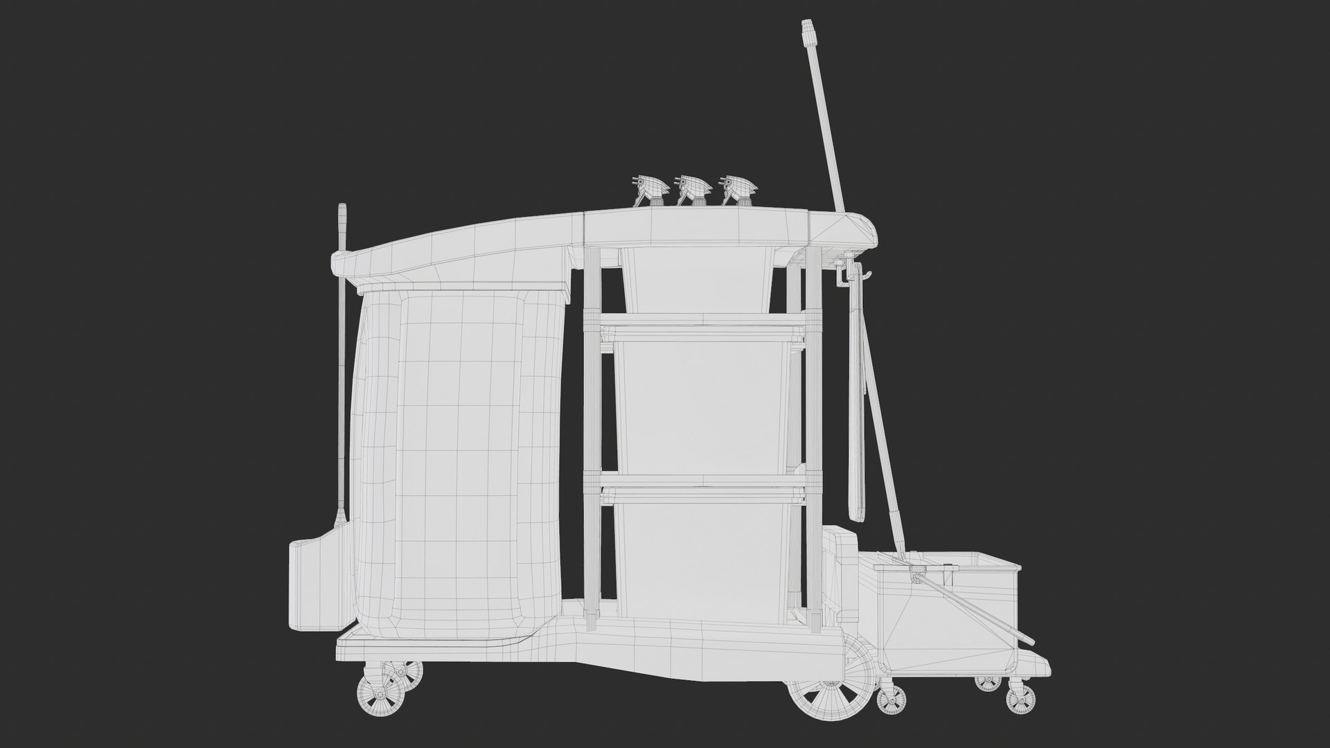 3D Cleaning Cart PBR - TurboSquid 2149727
