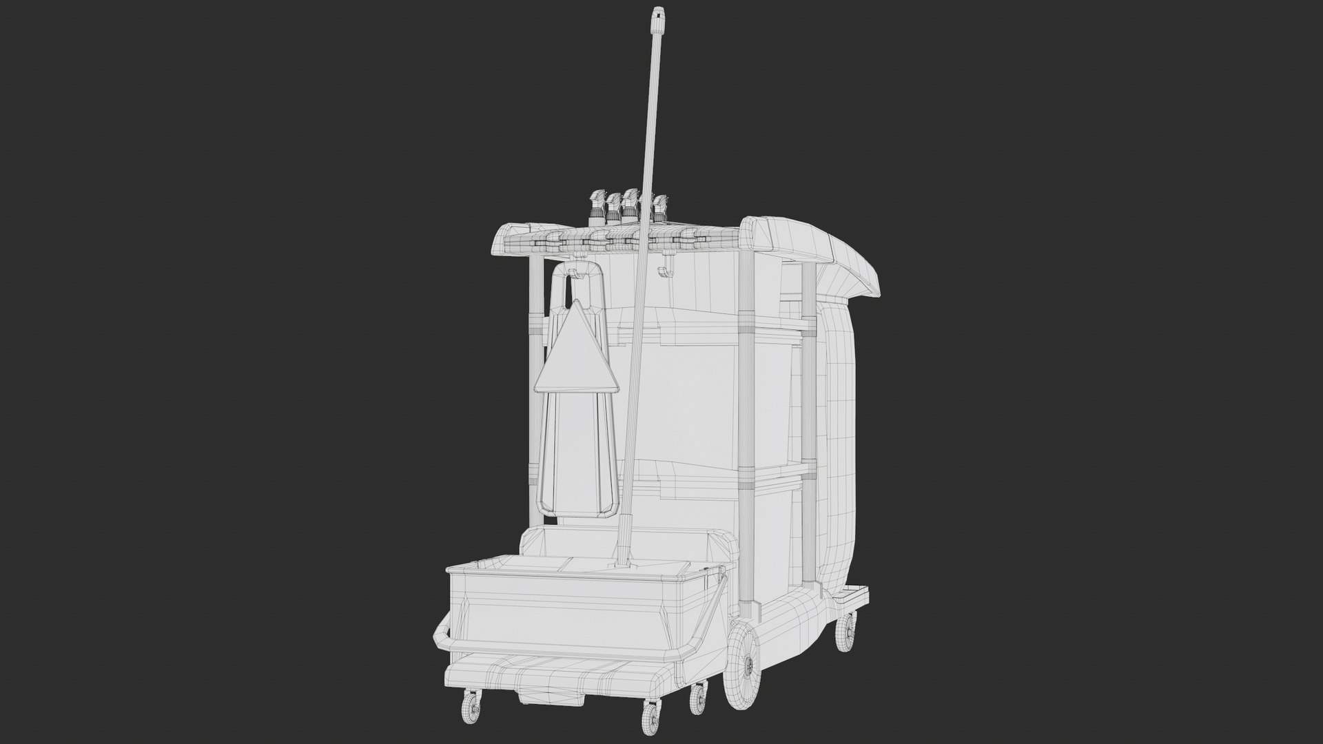 3D Cleaning Cart PBR - TurboSquid 2149727