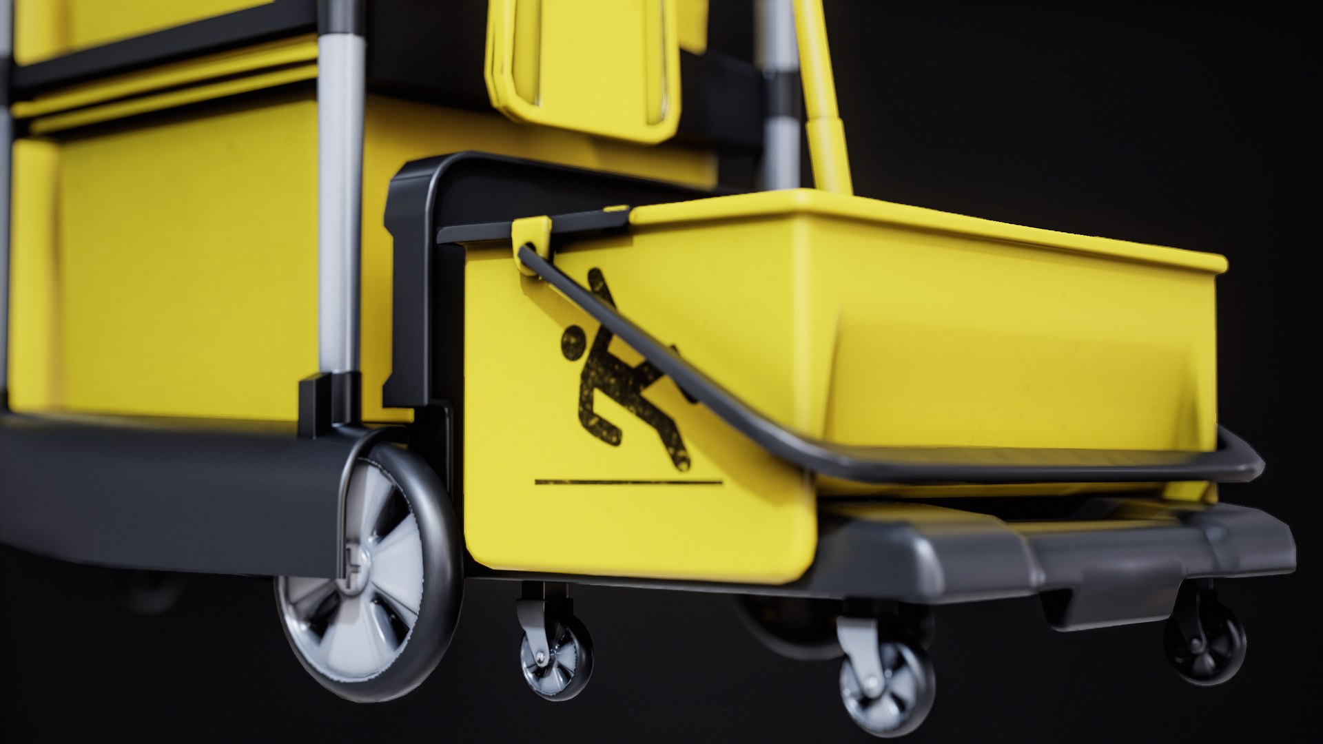 3D Cleaning Cart PBR - TurboSquid 2149727