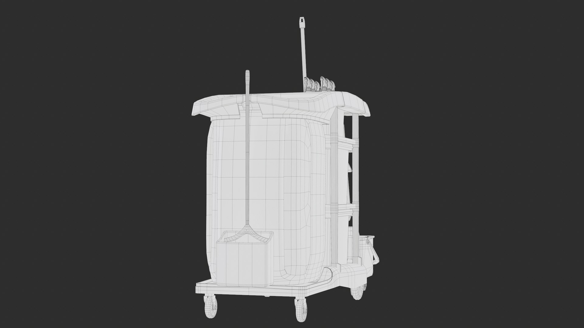 3D Cleaning Cart PBR - TurboSquid 2149727