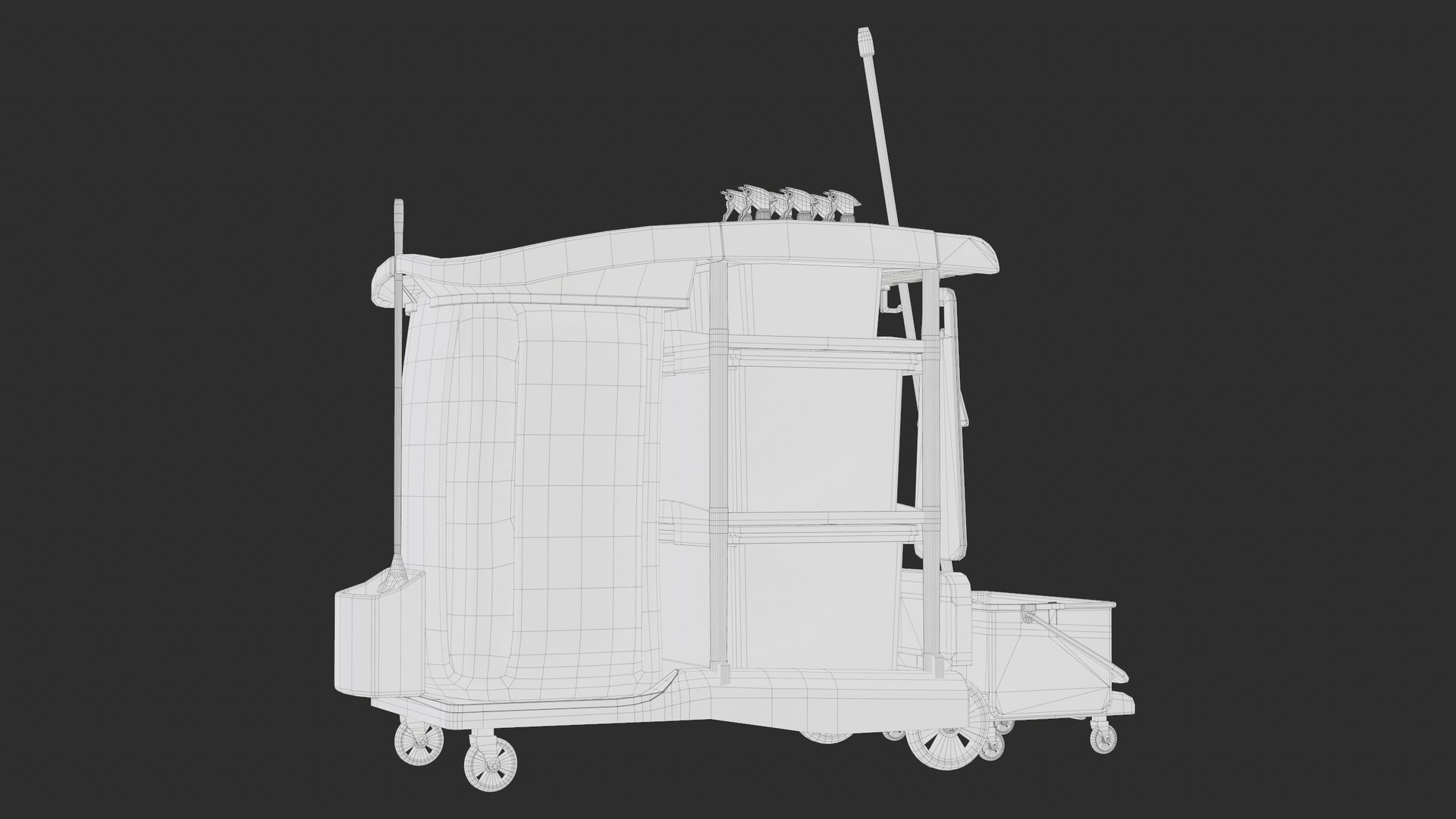 3D Cleaning Cart PBR - TurboSquid 2149727