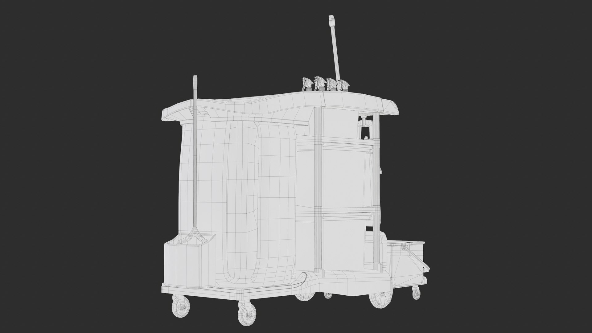 3D Cleaning Cart PBR - TurboSquid 2149727