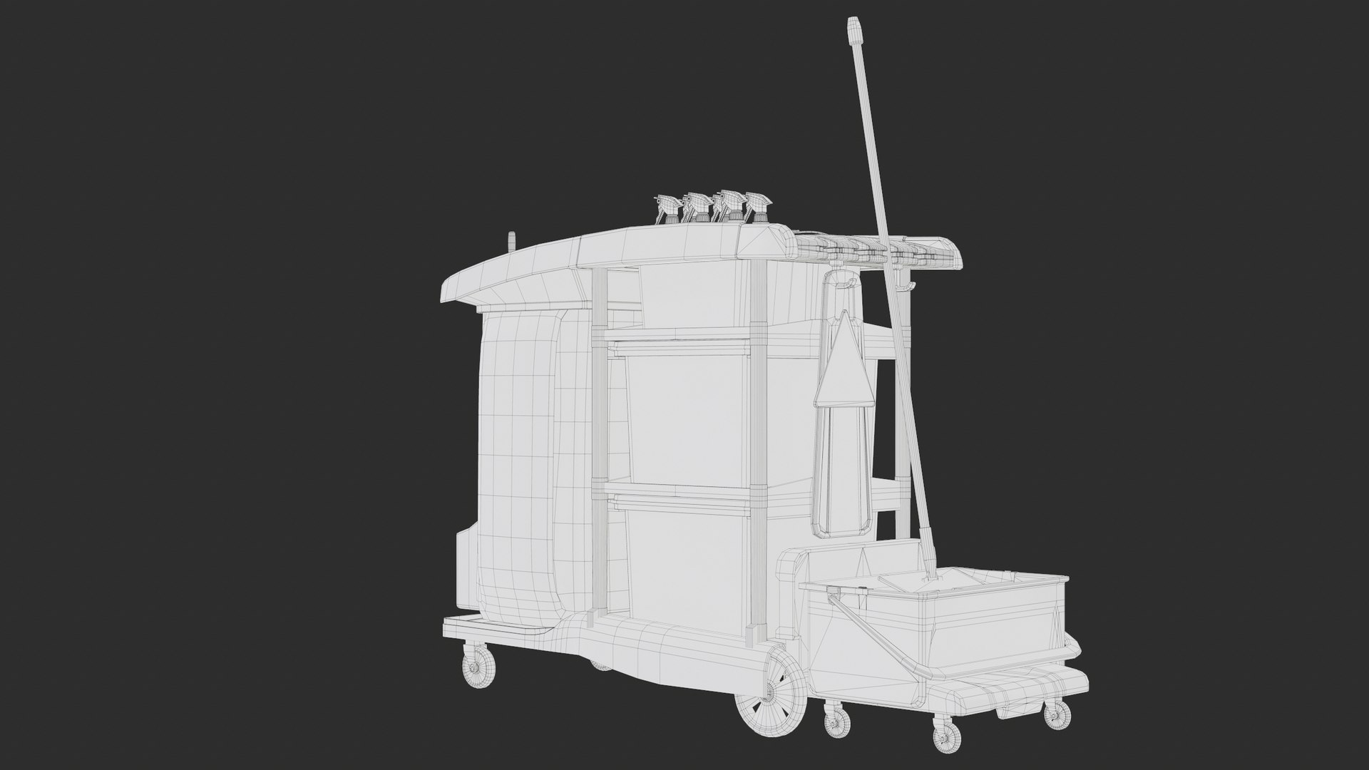 3D Cleaning Cart PBR - TurboSquid 2149727