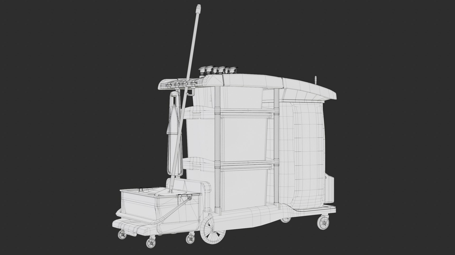 3D Cleaning Cart PBR - TurboSquid 2149727