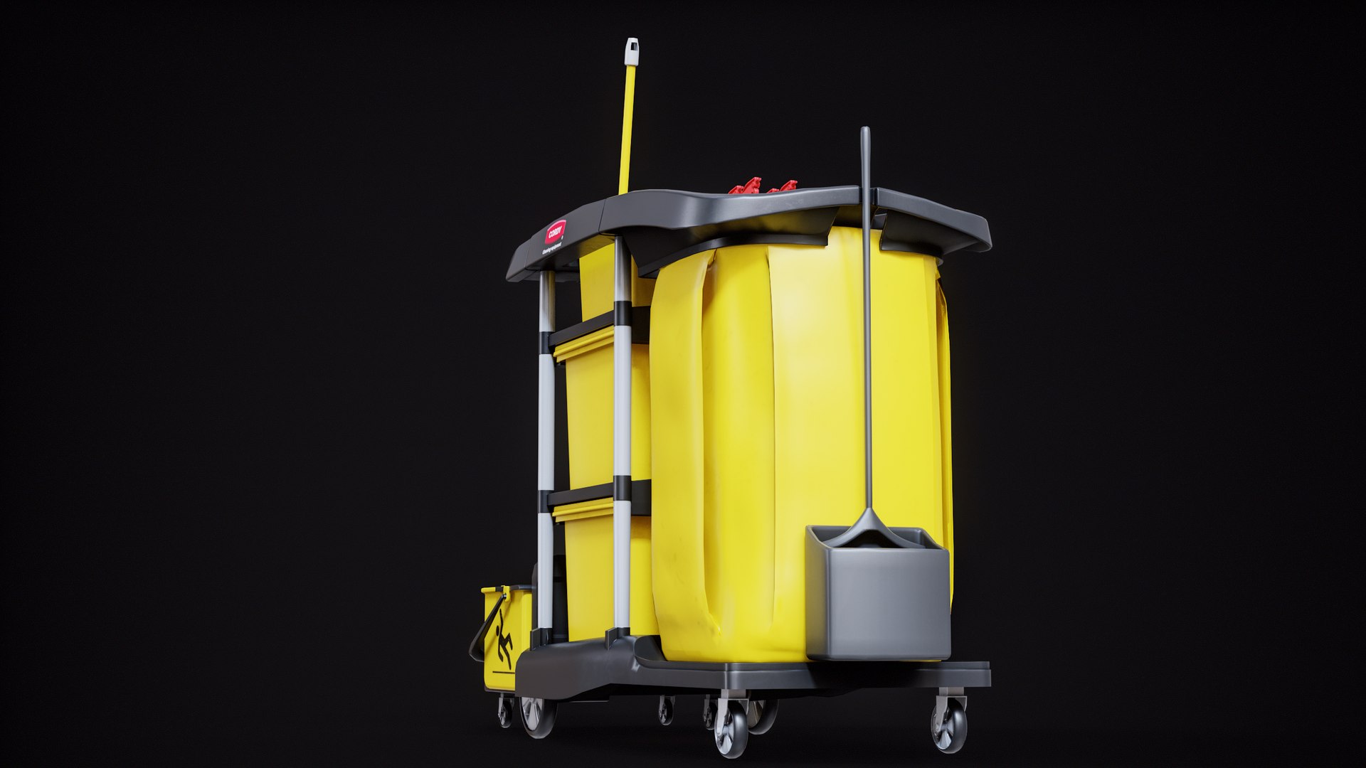 3D Cleaning Cart PBR - TurboSquid 2149727