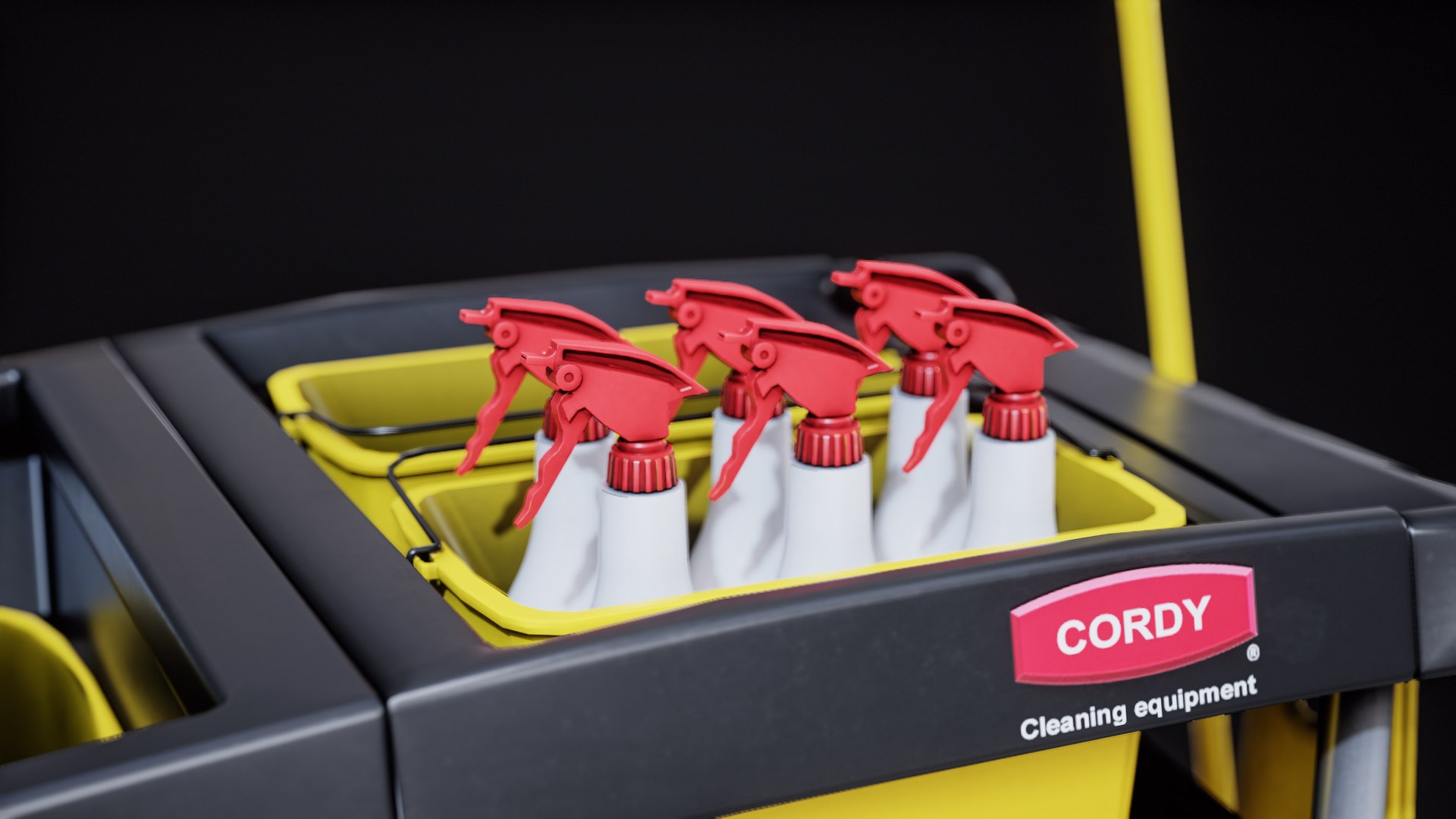 3D Cleaning Cart PBR - TurboSquid 2149727