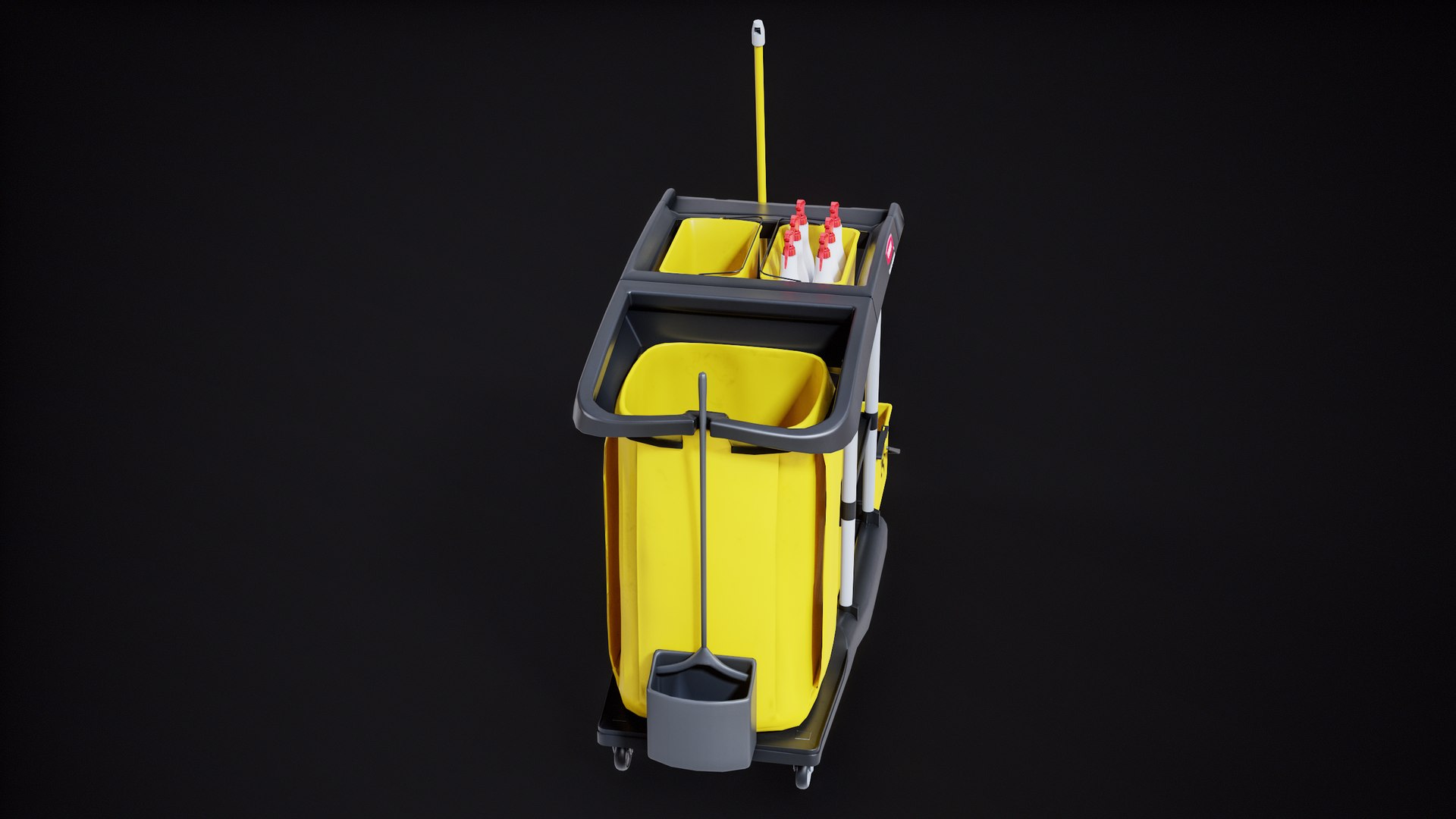 3D Cleaning Cart PBR - TurboSquid 2149727
