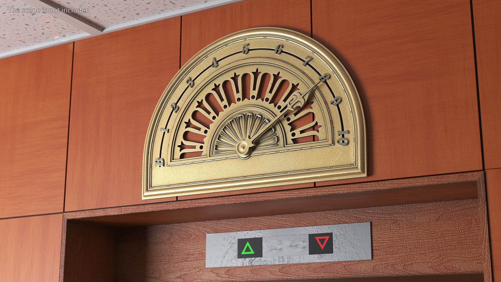 Elevator Floor Indicator Brass 3D Model - TurboSquid 2279895