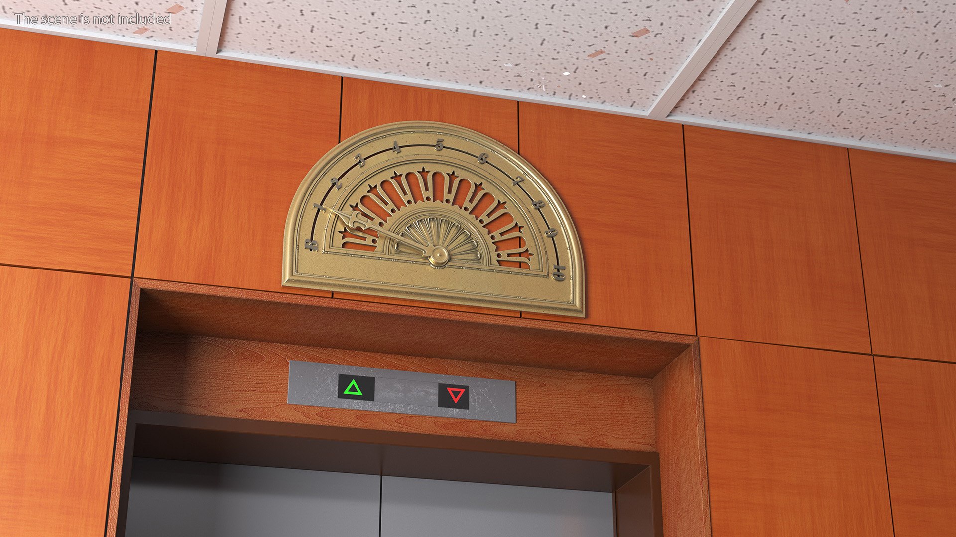 Elevator Floor Indicator Brass 3D Model - TurboSquid 2279895