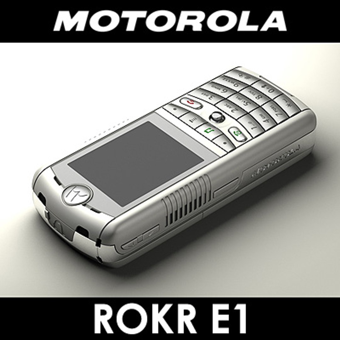 motorola e1 rokr cell phone 3d obj