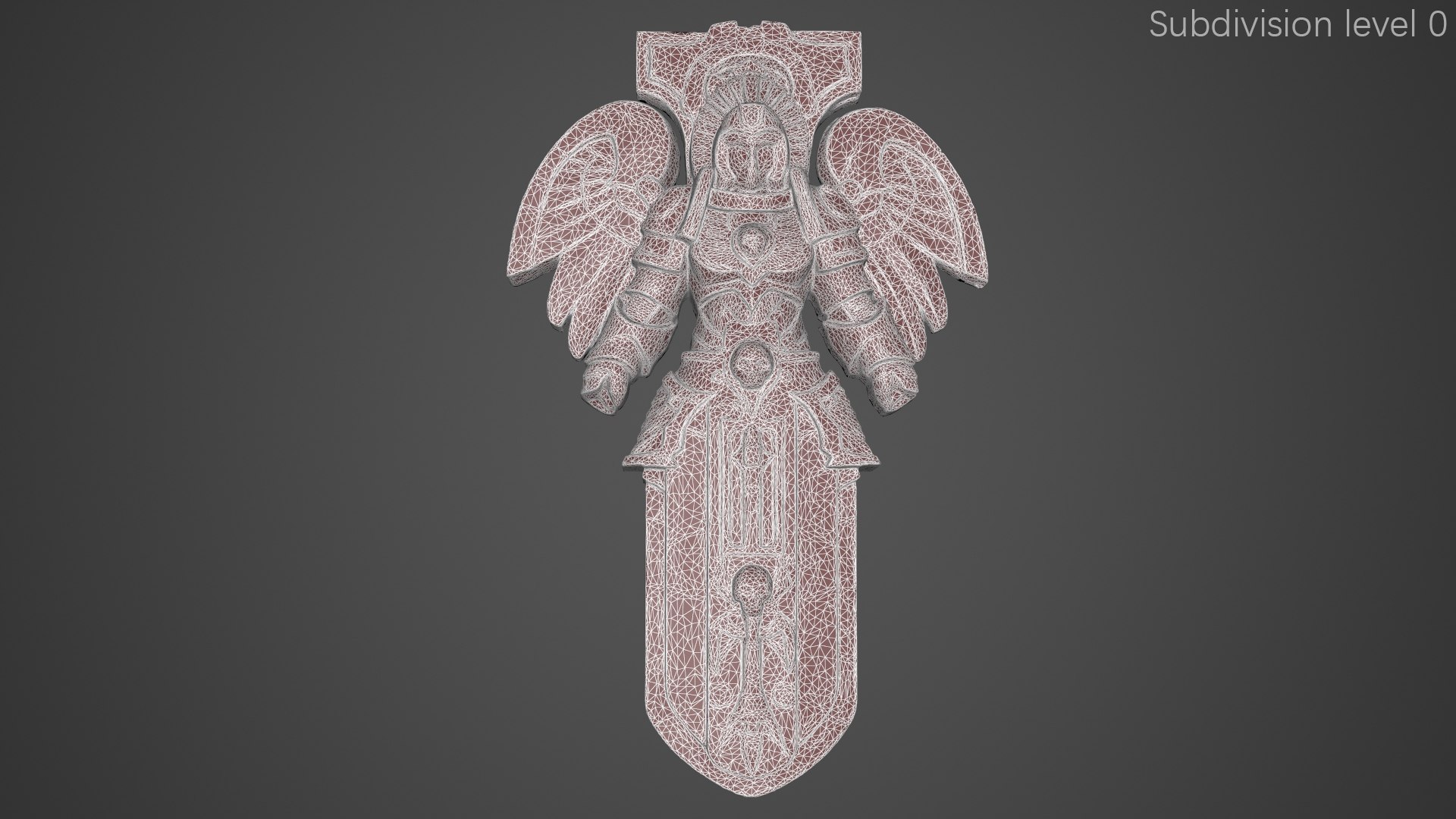 3D Warrior Angel Relief 9 Textured - TurboSquid 2226297