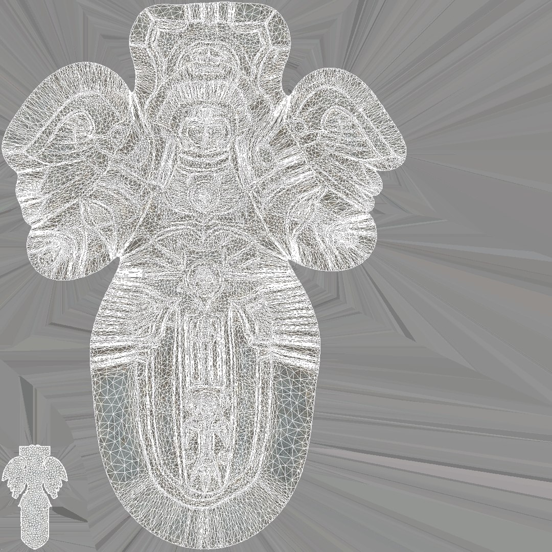 3D Warrior Angel Relief 9 Textured - TurboSquid 2226297