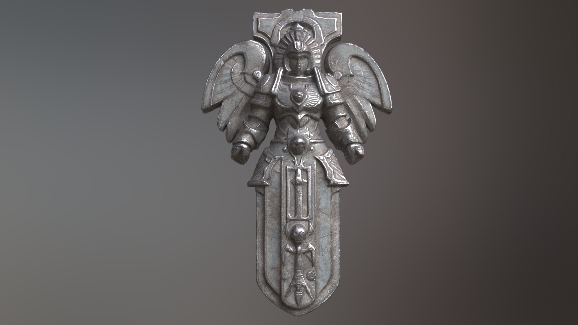 3D Warrior Angel Relief 9 Textured - TurboSquid 2226297