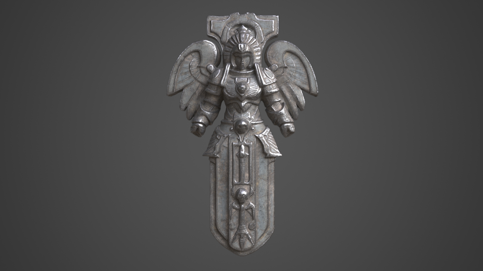 3D Warrior Angel Relief 9 Textured - TurboSquid 2226297
