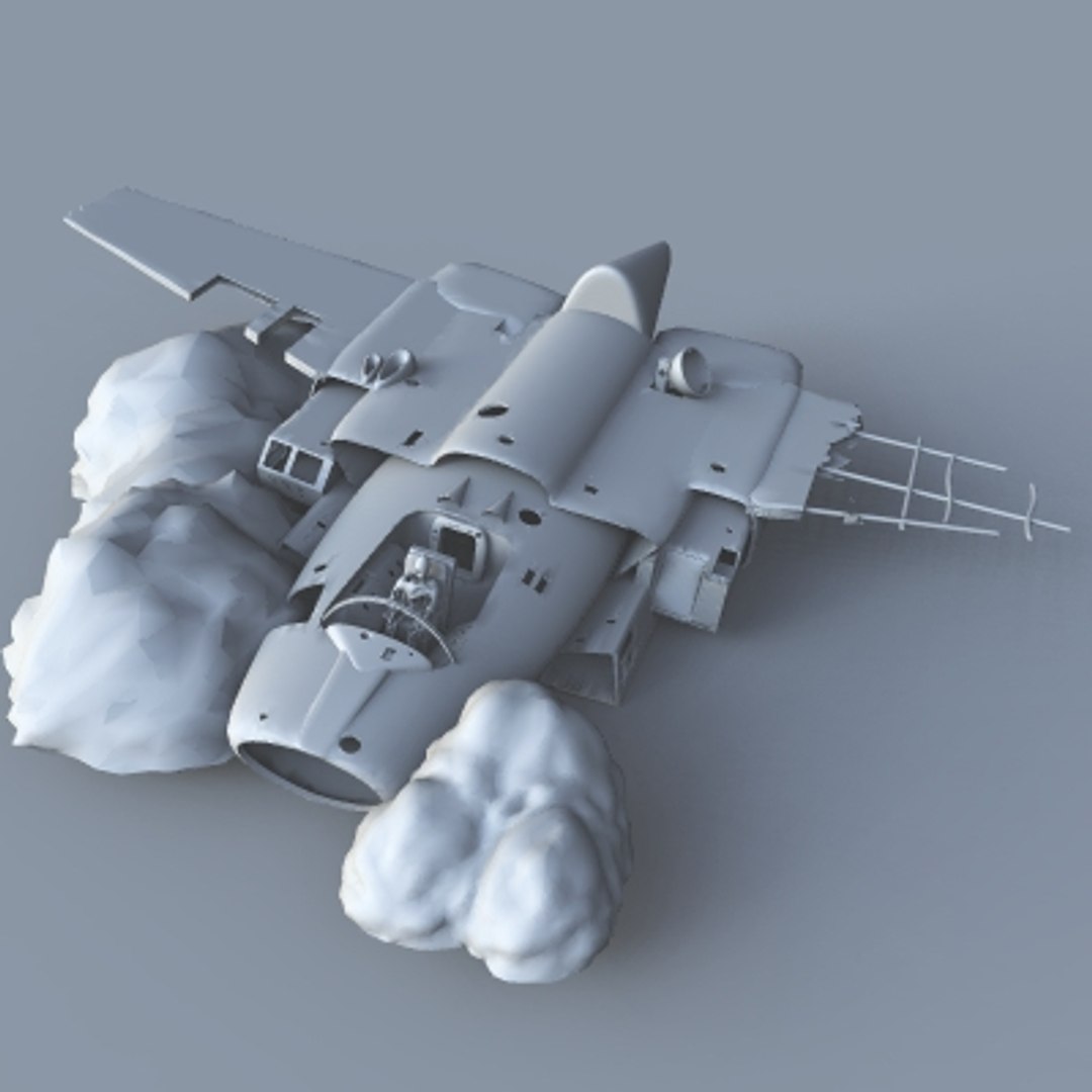 Derelict Spacewreck 3d Dxf