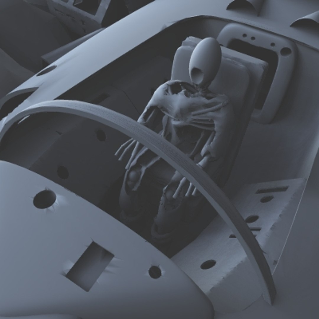 Derelict Spacewreck 3d Dxf