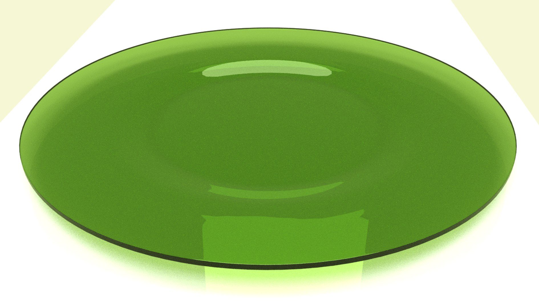 3D Model Green Plate - TurboSquid 1250433