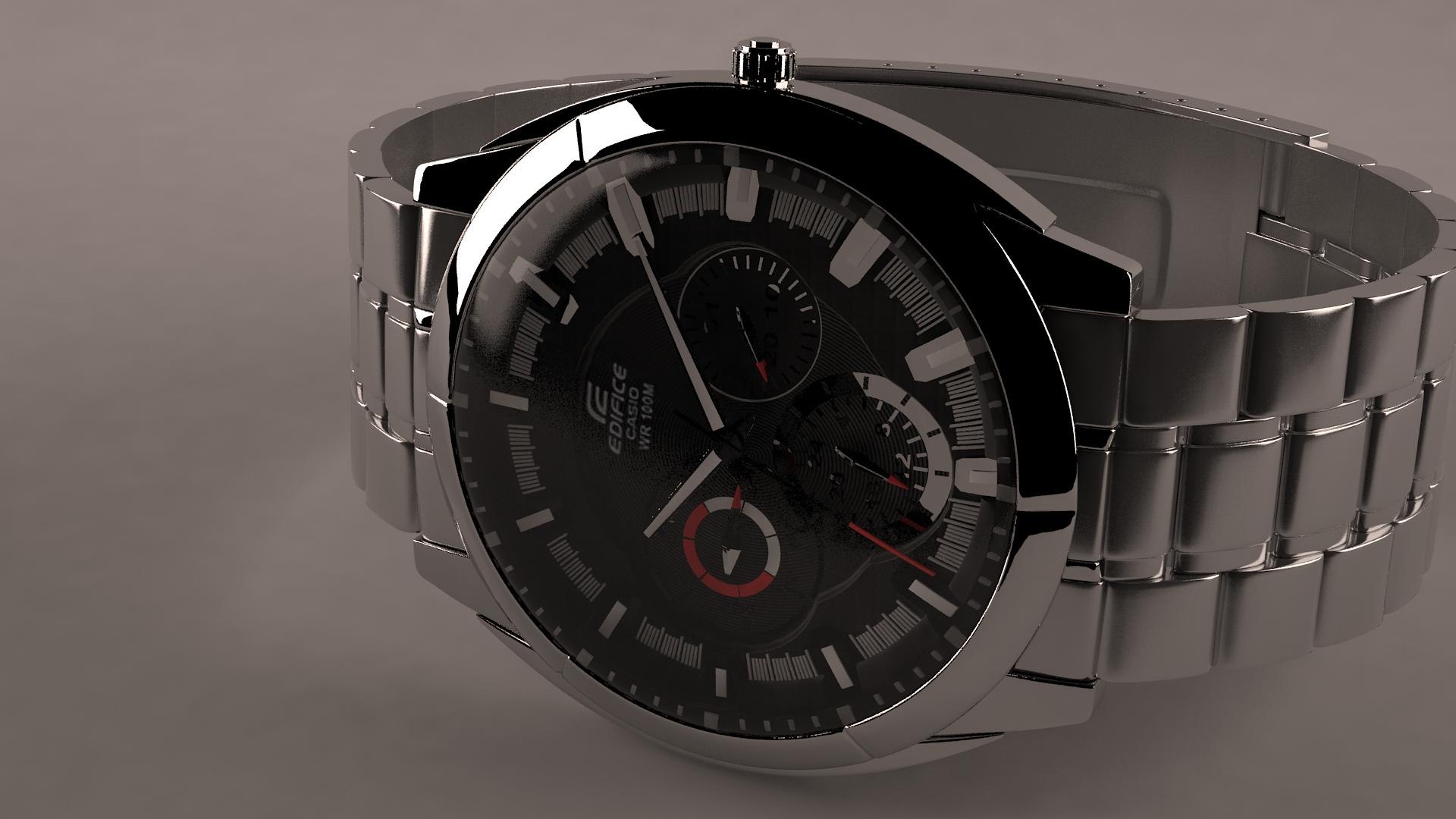 watch casio wr 100m 3d model