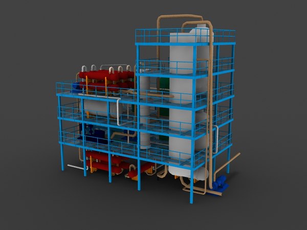 3d distillation unit model