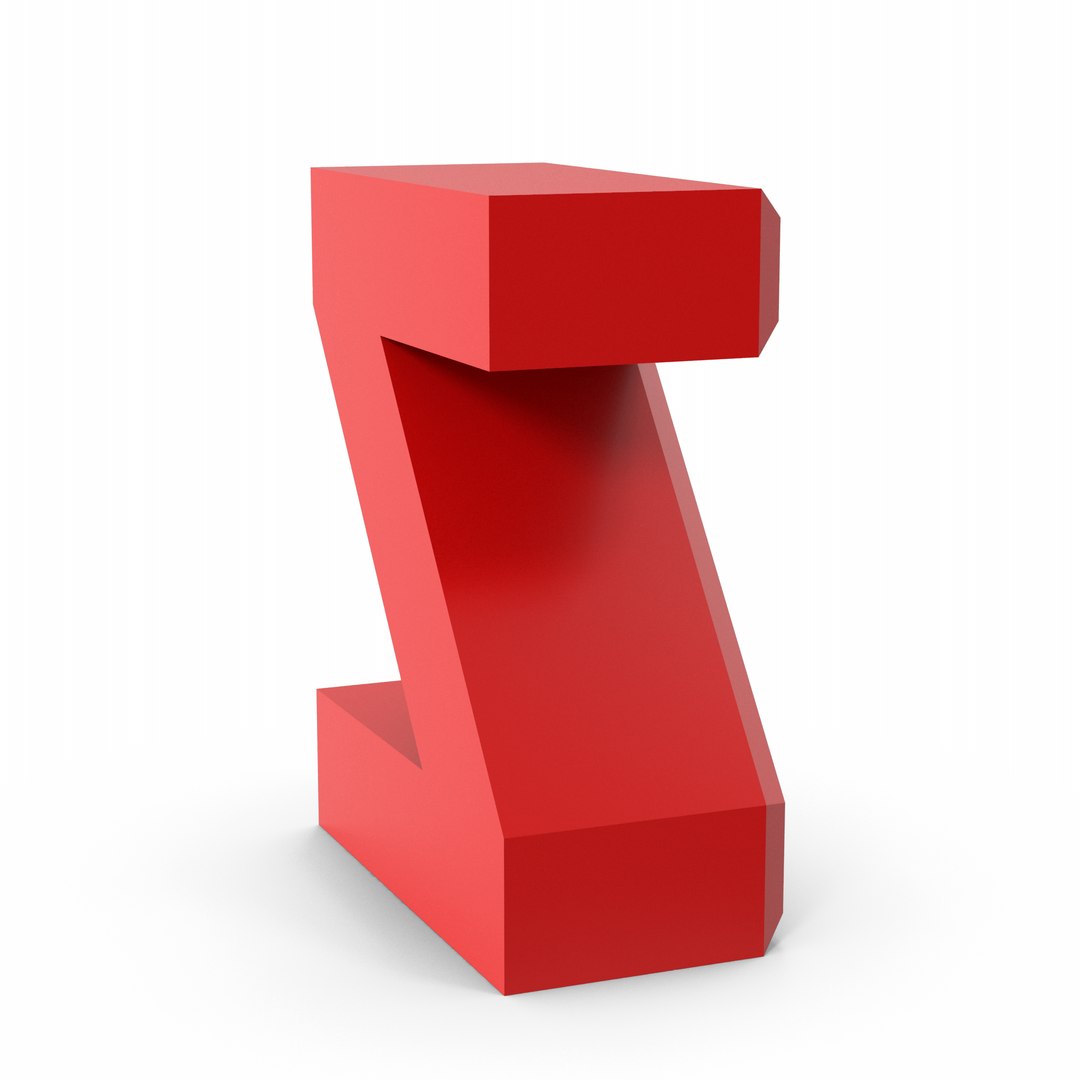 Red Letter Z Model - TurboSquid 2272833