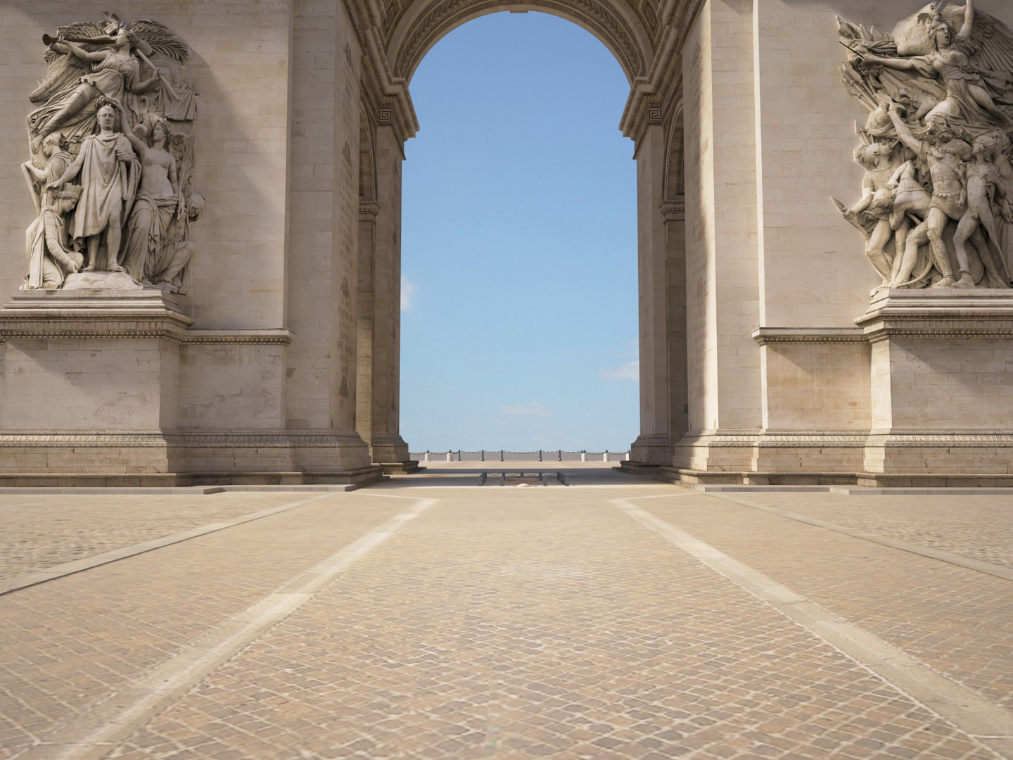 paris triumphal arch 3d model