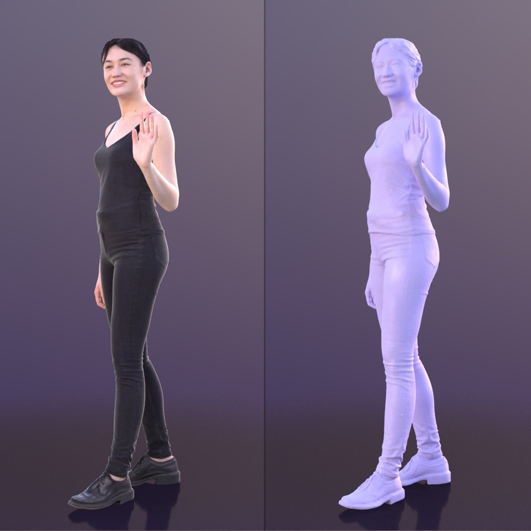 Woman Waving 3D Model - TurboSquid 1709902