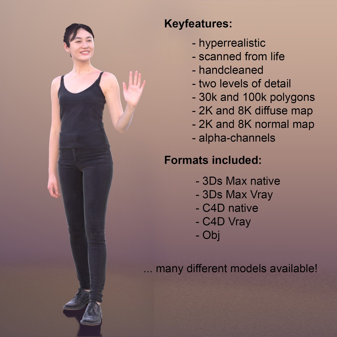 Woman Waving 3D Model - TurboSquid 1709902