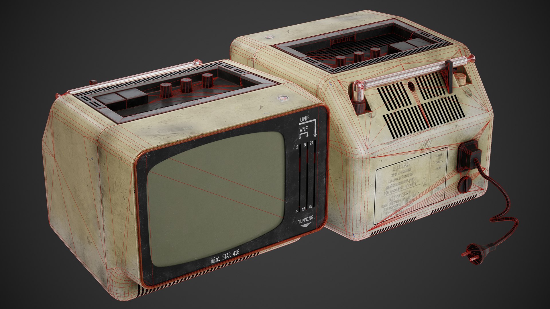 Retro TV Game-Ready 3D - TurboSquid 2092802