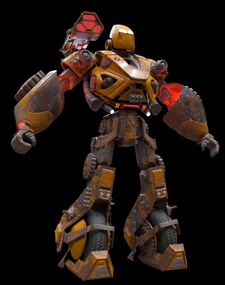 3D Old Rust Robot - TurboSquid 1322850