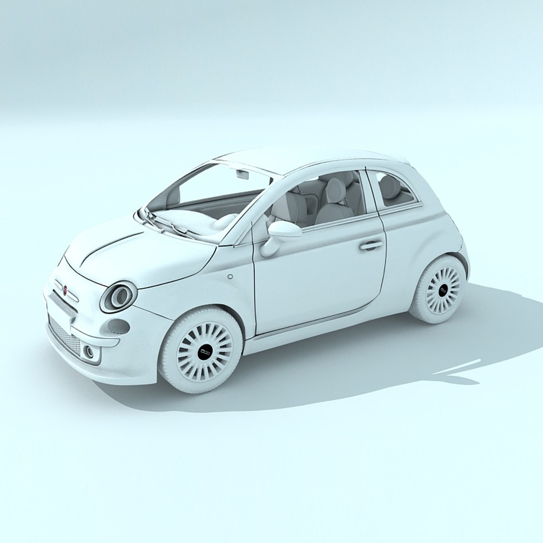 3d fiat 500 model
