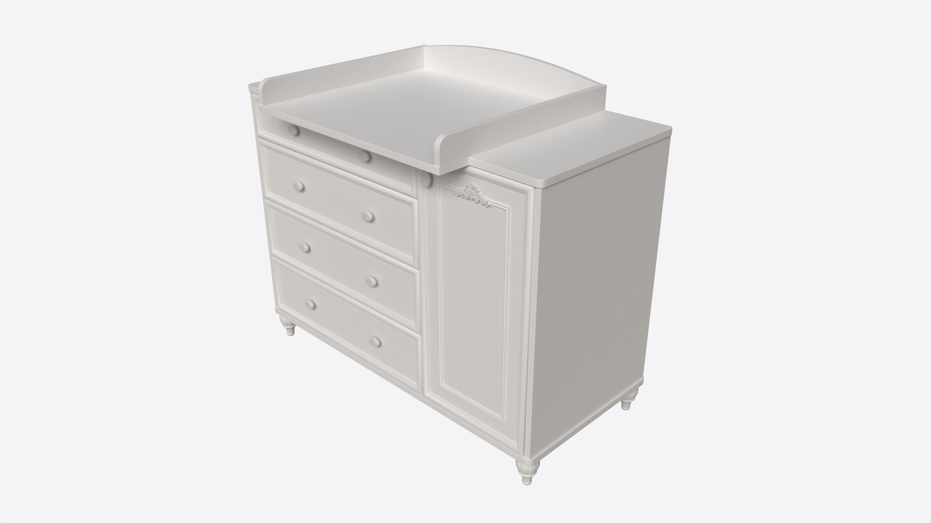 Cilek Romantic Dresser With Table 3D Model - TurboSquid 2120680