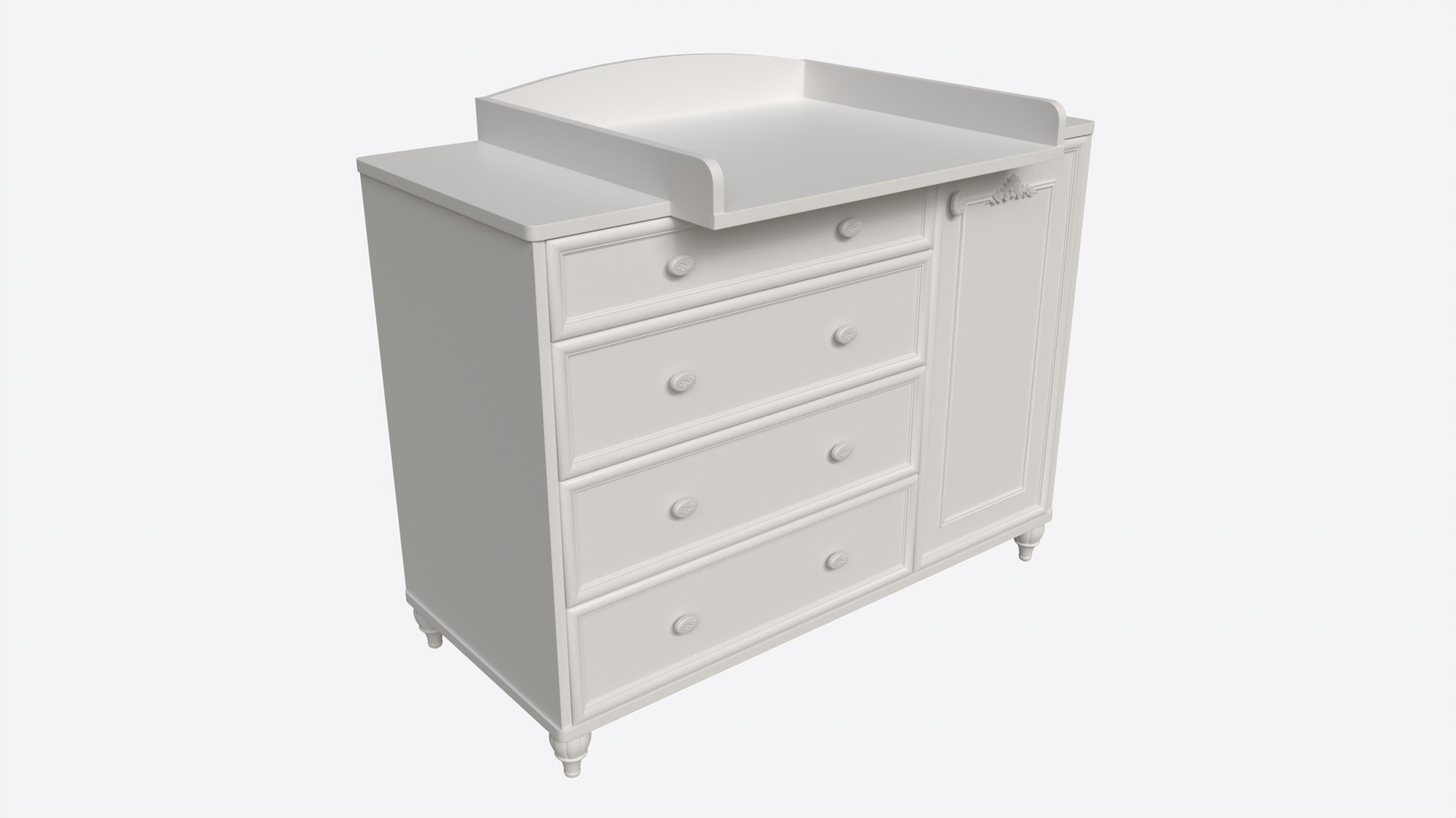 Cilek Romantic Dresser With Table 3D Model - TurboSquid 2120680