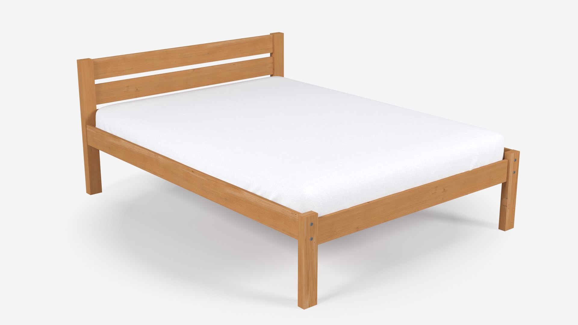 Classic Wooden Bed 3D Model - TurboSquid 2402756