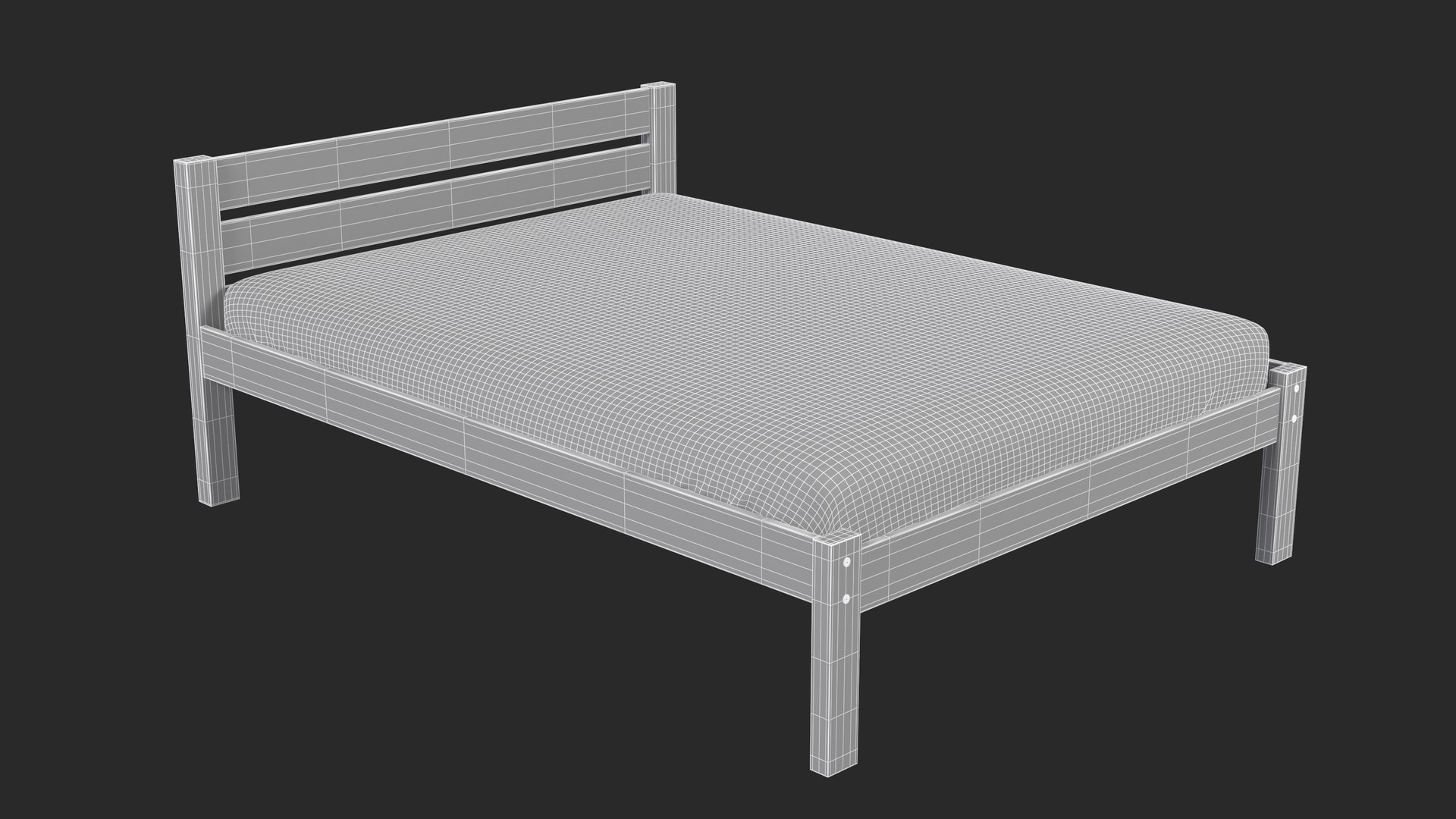 Classic Wooden Bed 3D Model - TurboSquid 2402756
