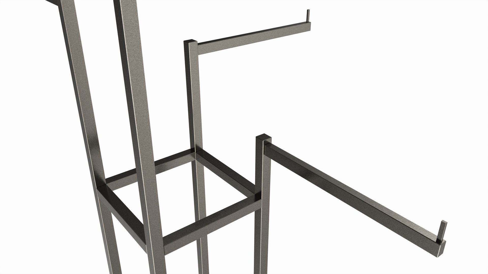3D Store 4-way Adjustable Square Tube Clothing Rack Model - TurboSquid ...