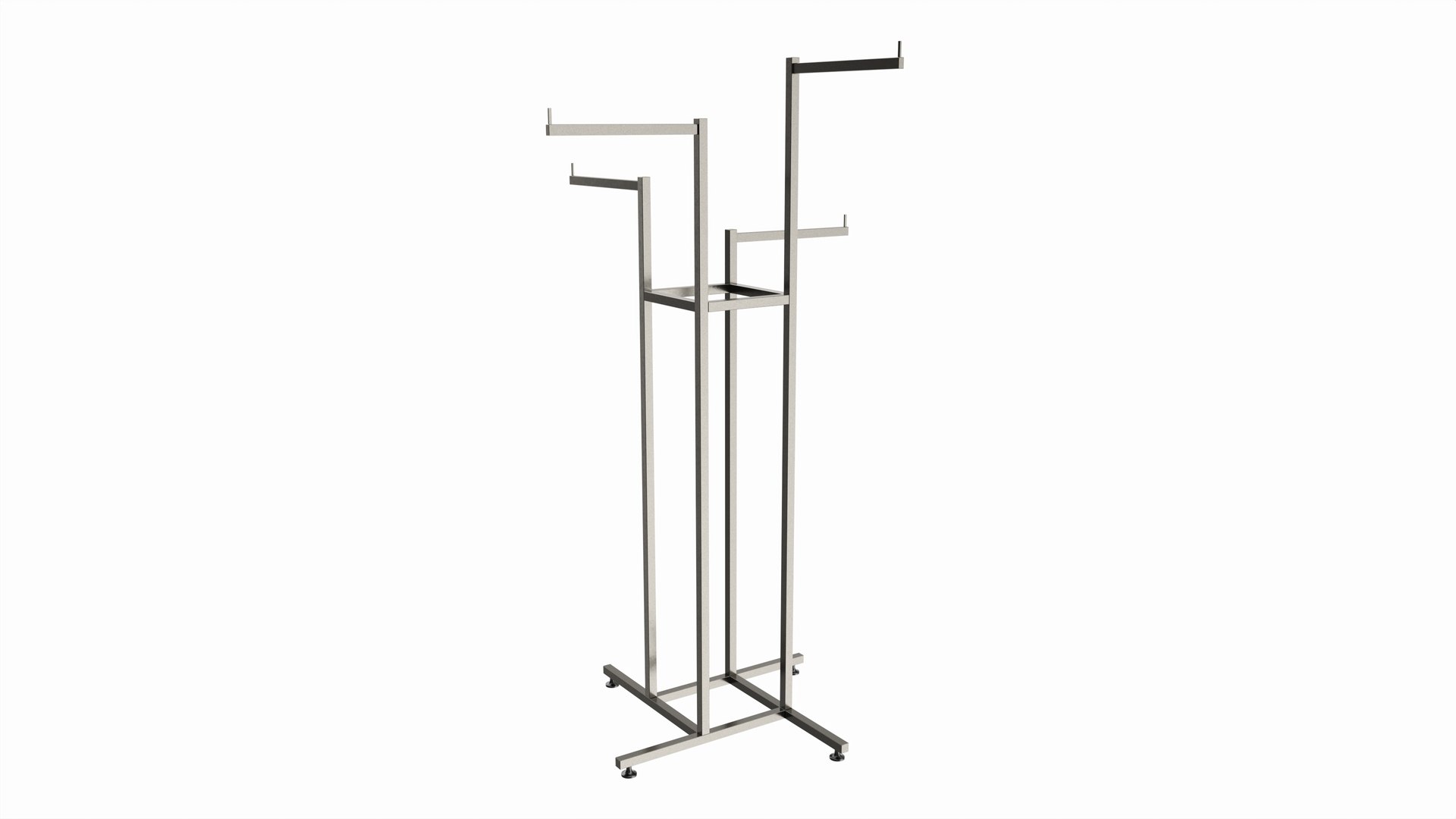3D Store 4-way Adjustable Square Tube Clothing Rack Model - TurboSquid ...