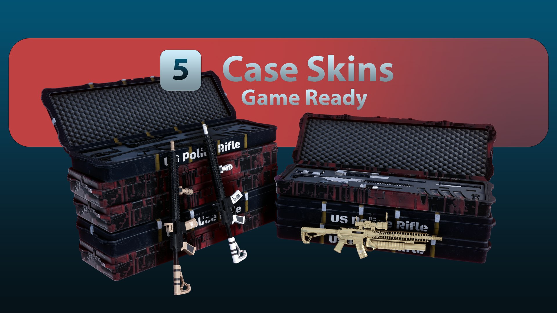 3D M4 - 17 Attachments - 15 Skins - Vol-00 - Game Ready Model ...