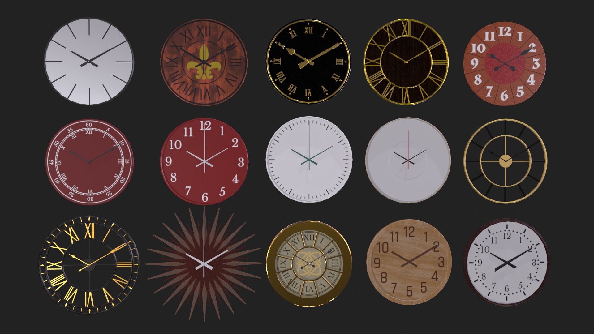3D Clocks model - TurboSquid 2058586