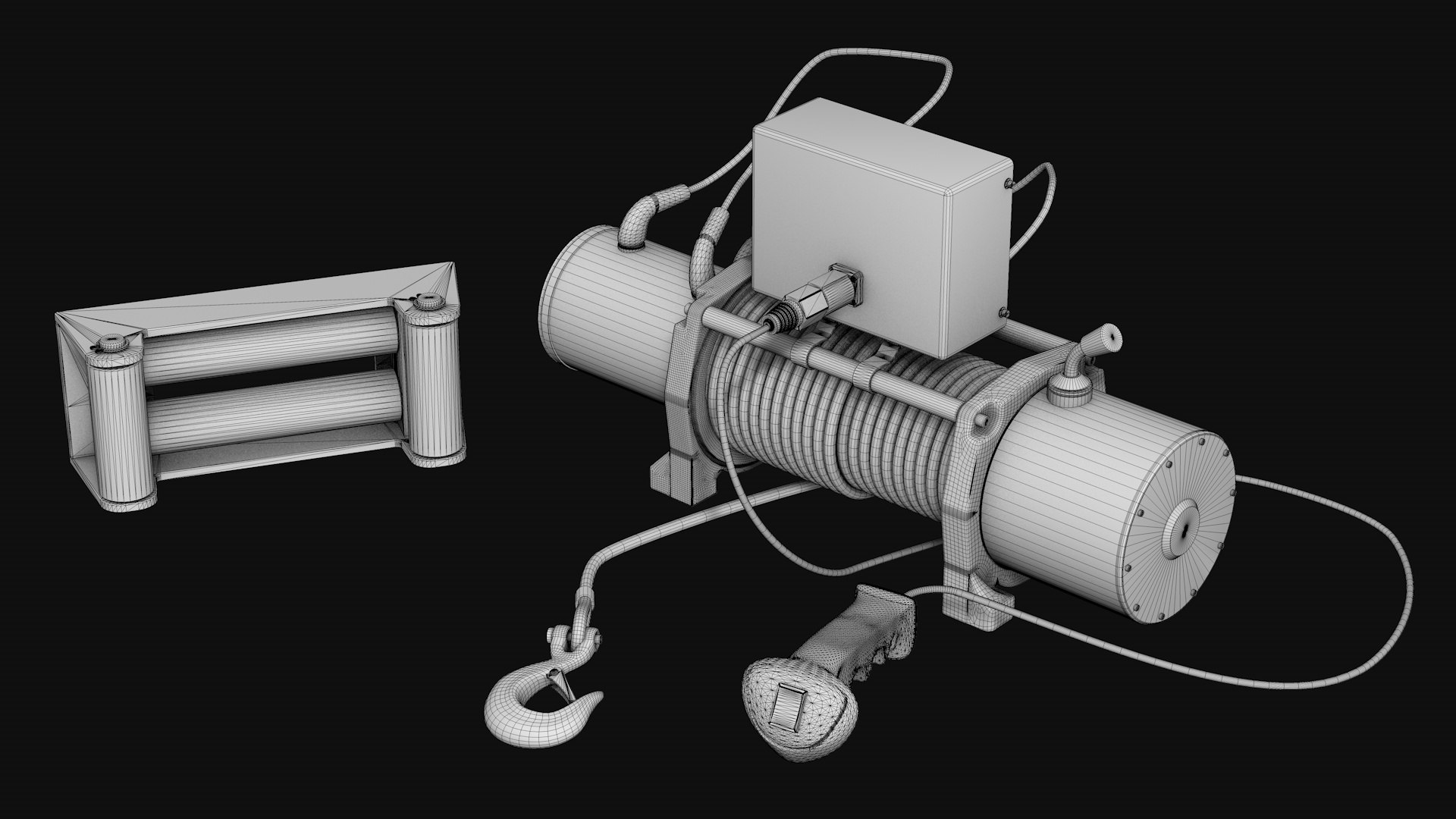 3D Electric Car Winch - TurboSquid 2343975
