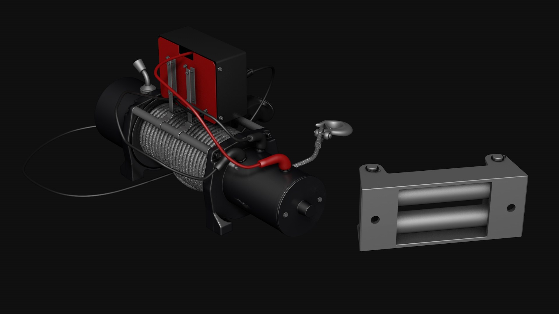3D Electric Car Winch - TurboSquid 2343975