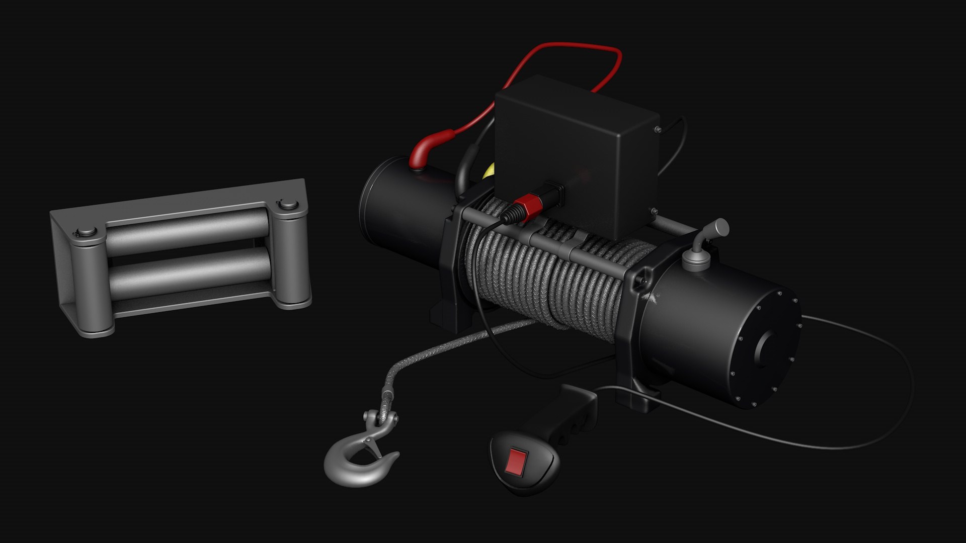 3D Electric Car Winch - TurboSquid 2343975