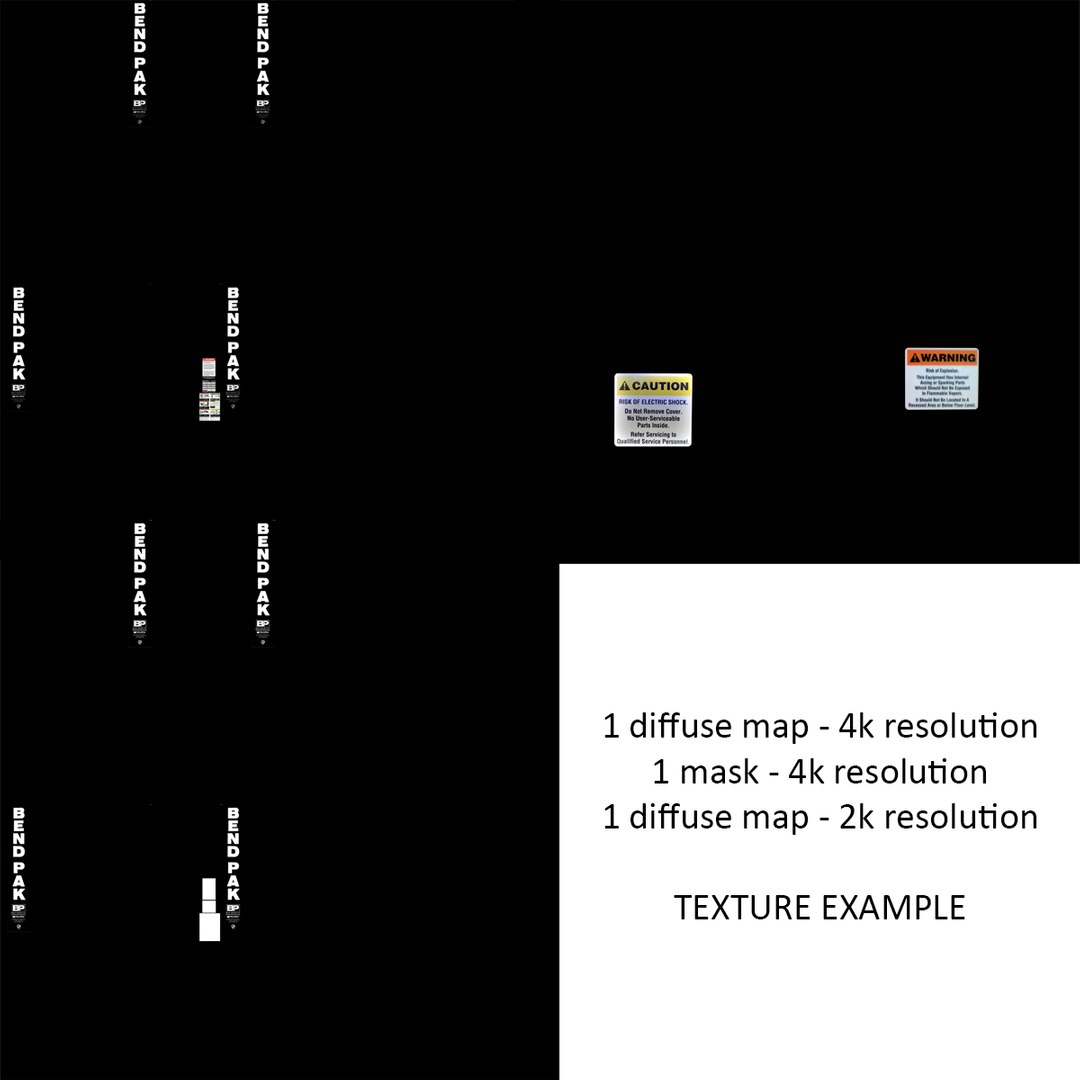 3d car lift post model