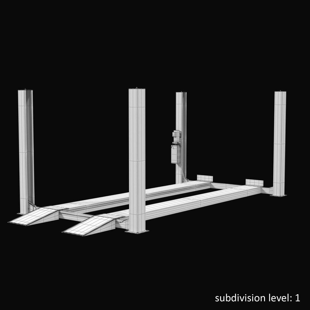 3d car lift post model