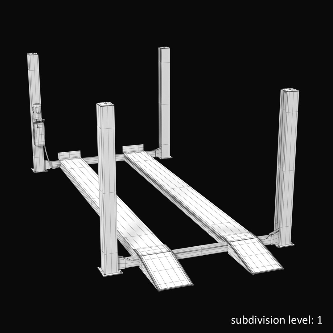 3d car lift post model