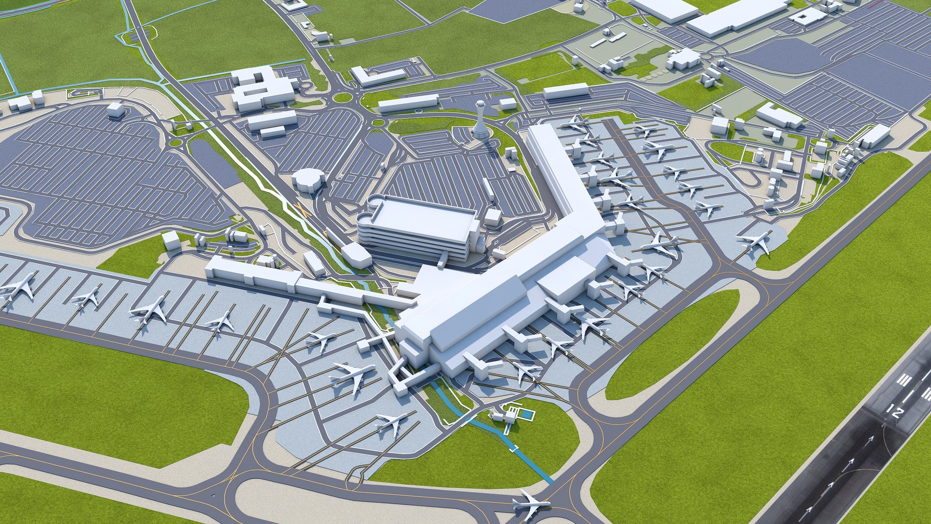 Edinburgh Airport 3D Model - TurboSquid 2005138