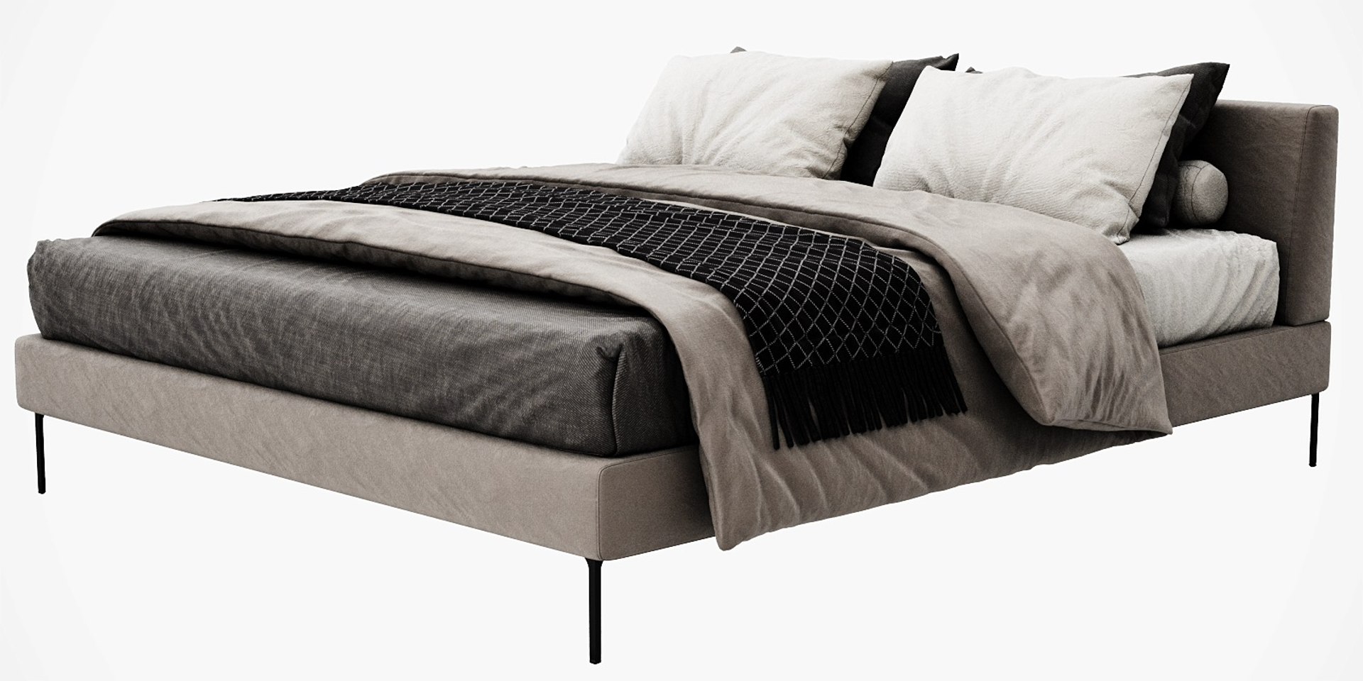 3D italia charles bed model - TurboSquid 1605750