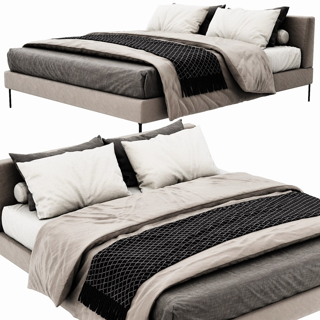 3D italia charles bed model - TurboSquid 1605750