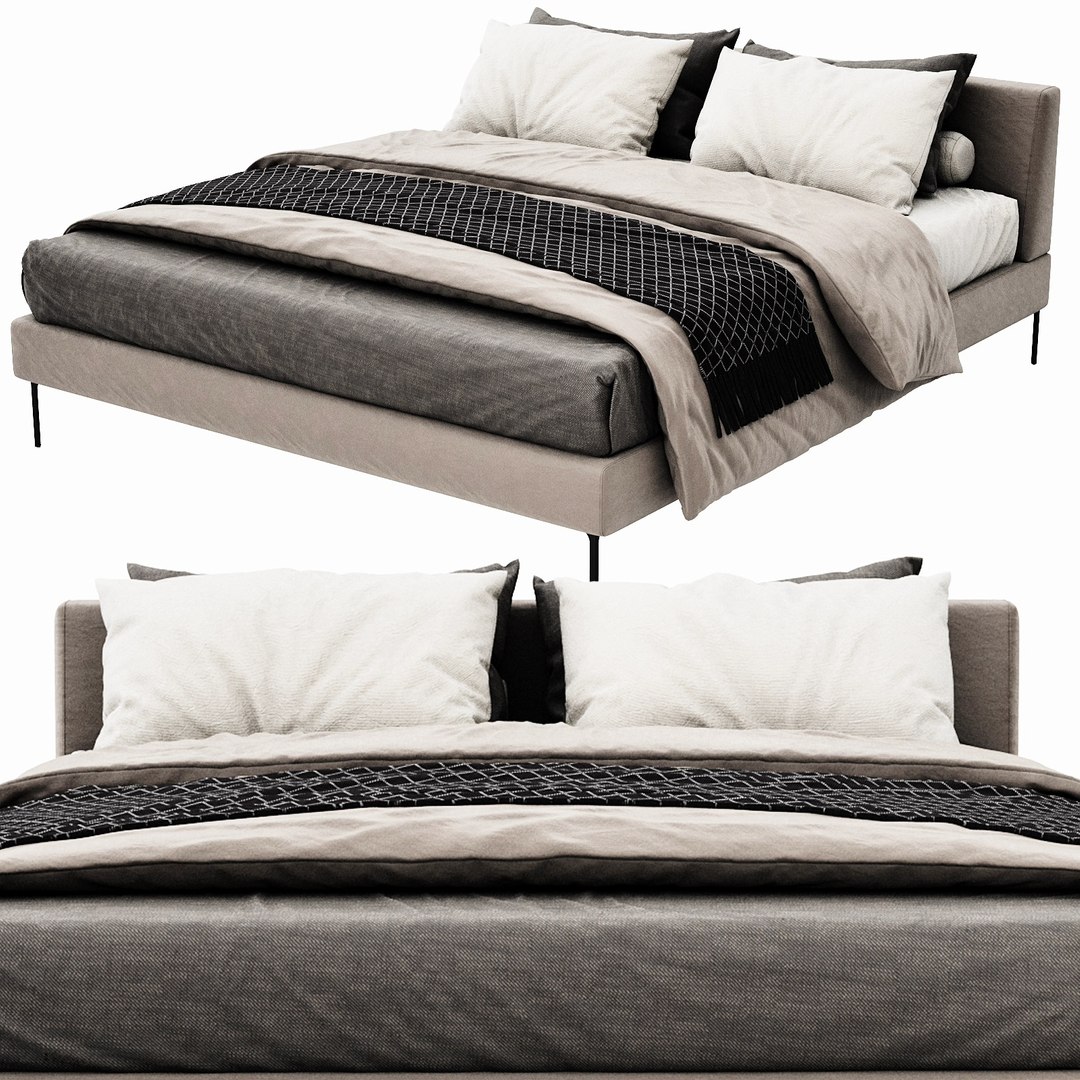3D italia charles bed model - TurboSquid 1605750